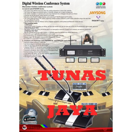 Jual Paket Rapat Mic Wireless Conference Anysong Pmm 9977 Anysong ...