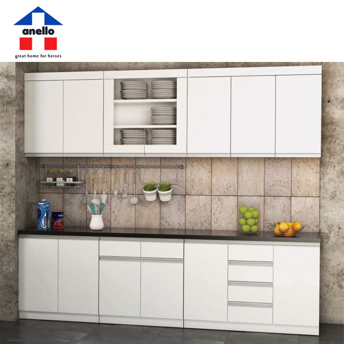 Jual KITCHEN SET ATAS BAWAH / LEMARI DAPUR FULL SET WARNA PUTIH GLOSSY ...