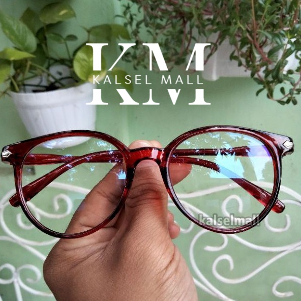 Jual Kacamata Frame Anti Radiasi Metal Gaya Retro Model Oval Bulat Lonjong Untuk Pria / Wanita ...