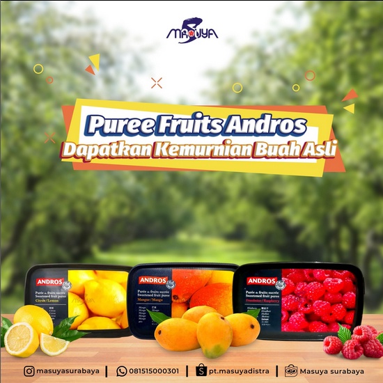 Jual Andros Frozen Raspberry Puree 1Kg - K0059 | Shopee Indonesia