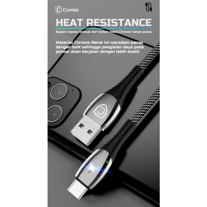 Jual copper auto disconnect cable chrome series - type c ( fast ...