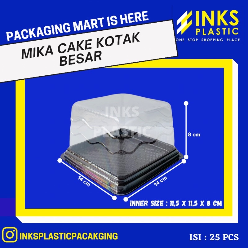 Jual MIKA CAKE KUE TART KOTAK BESAR (25 PCS) | Shopee Indonesia