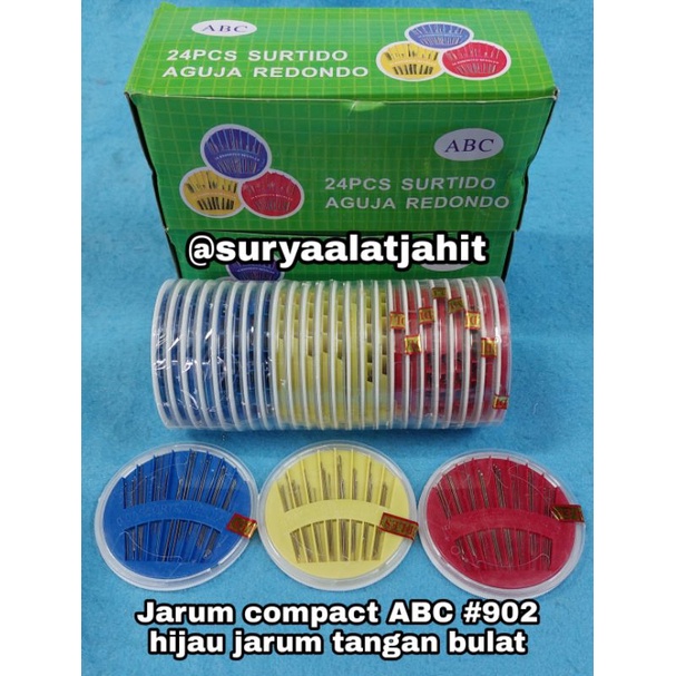 Jual Jarum tangan compact ABC #902 kotak hijau =rp2.350/1bulatan ...