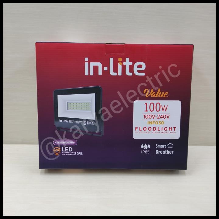 Jual Lampu Sorot Led In Lite In-Lite Inf030 100Watt 100W Value Flood Light | Shopee Indonesia