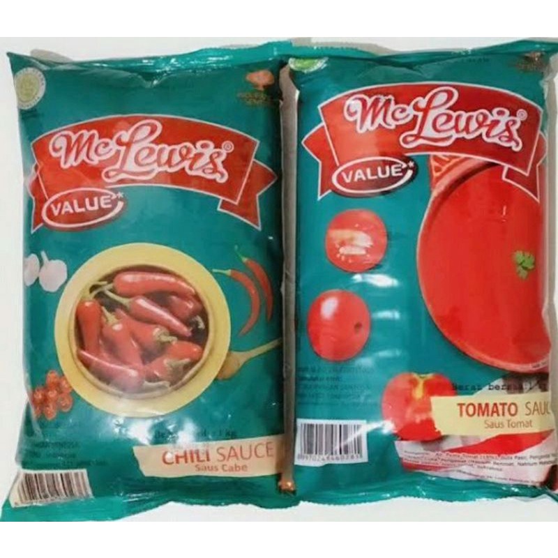 Jual MURAH Mc Lewis Saos Tomat & Saos Cabe 1kg/ Mc Lewis Tomat Saos ...