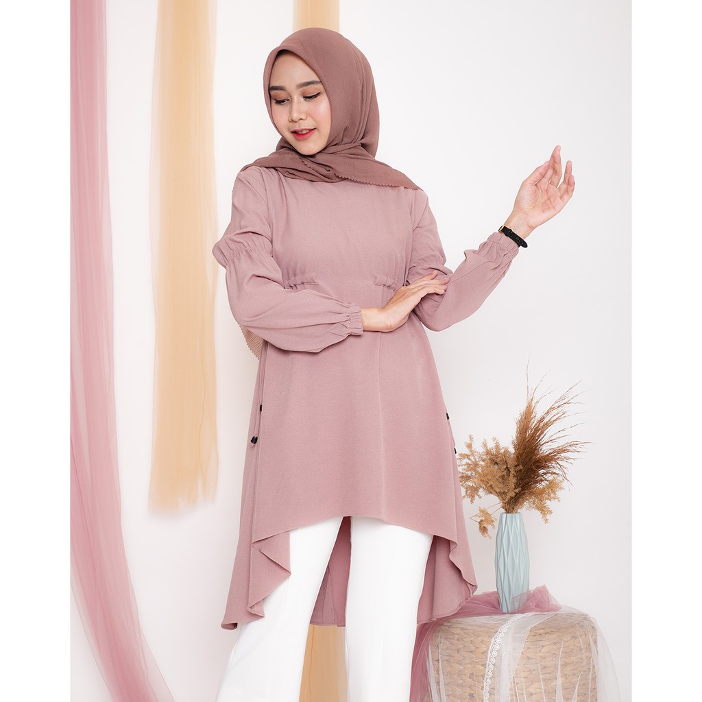 Jual HaymeeIDN - Tunik Serut Wanita Pakaian Tunic Premium Cewek Motif ...