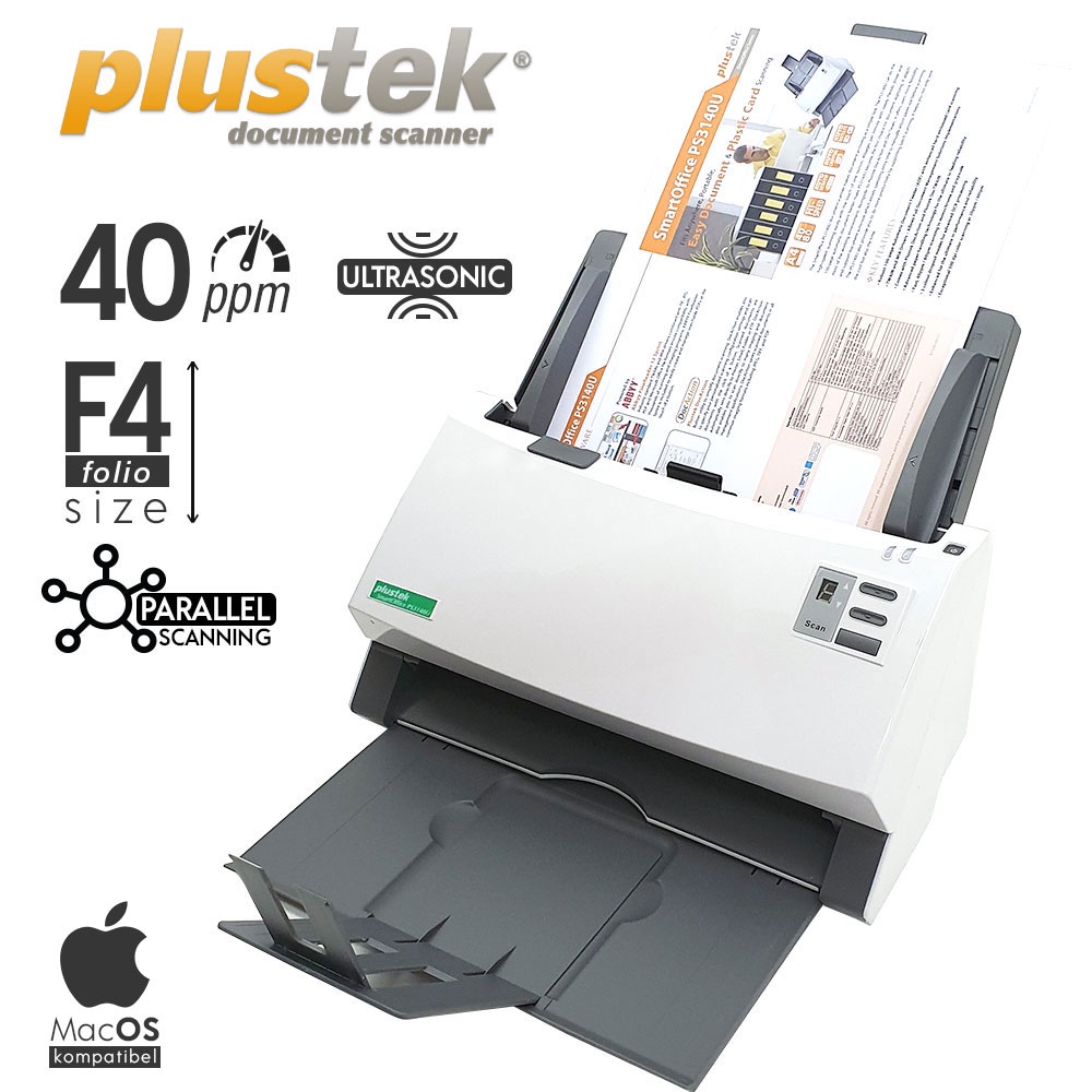 Jual Scanner Plustek SmartOffice PS3140U - 40 Lembar/menit (F4/Folio ...
