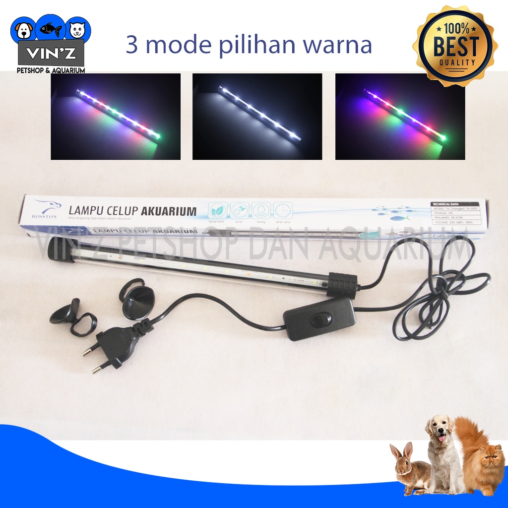 Jual Lampu Aquarium Aquascape LED Celup Ukuran 20/30/40/50/60cm Murah ...