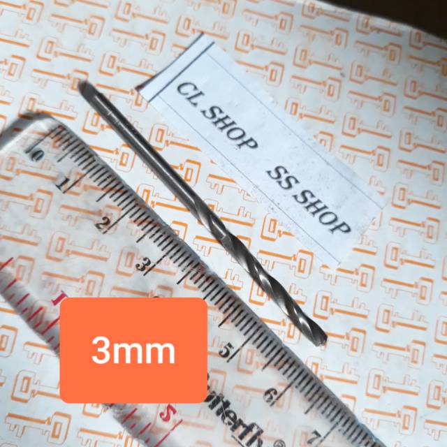 Jual MATA BOR BESI HSS 3mm bisa buat besi kayu aluminum baja putih 3 mm ...