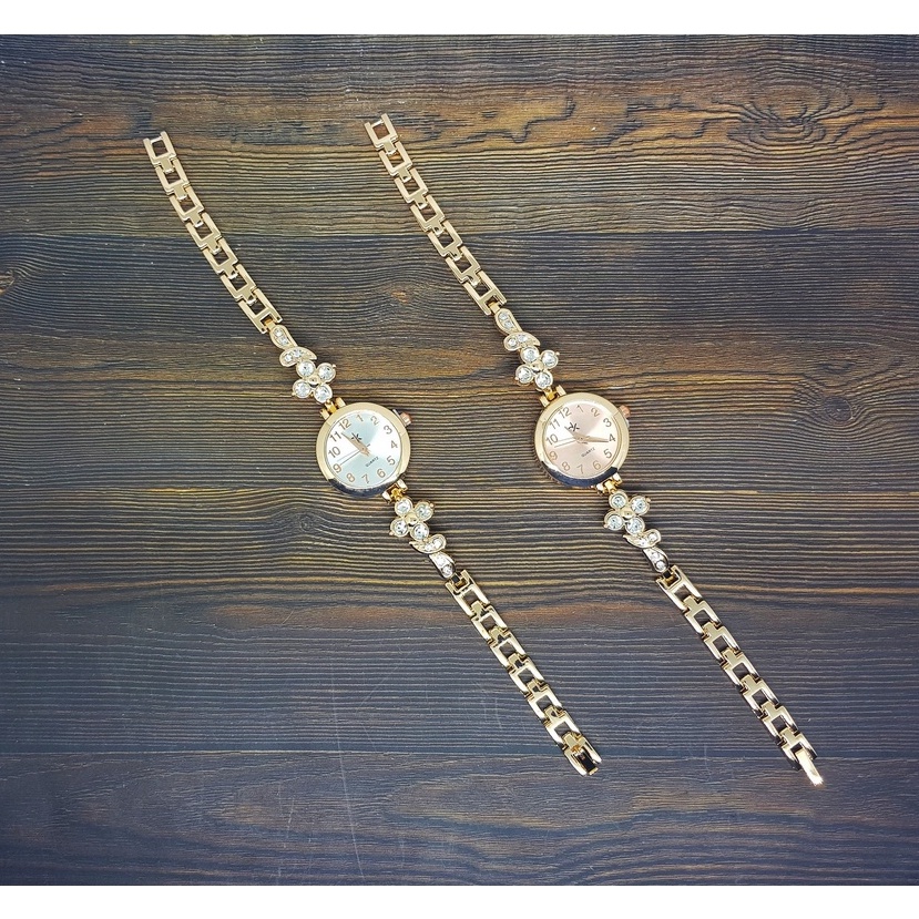 Jual JAM TANGAN GELANG RANTAI KECIL DK WARNA GOLD SLIM 541A/B/C/D/E ...