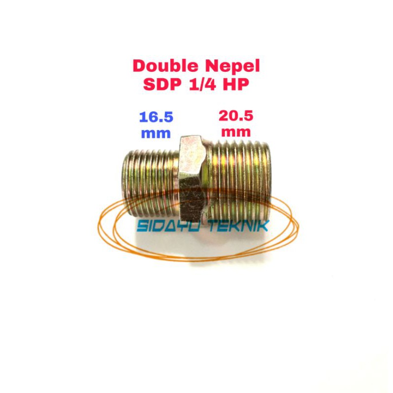 Jual Dobel Nepel Pipa Angin Kompresor SDP 1/4 HP | Shopee Indonesia