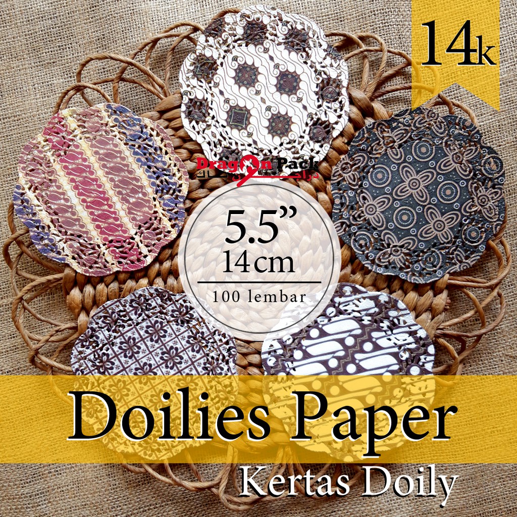 Jual Kertas Doilies Paper Motif Batik 5.5" diameter (14 cm) isi 100 ...