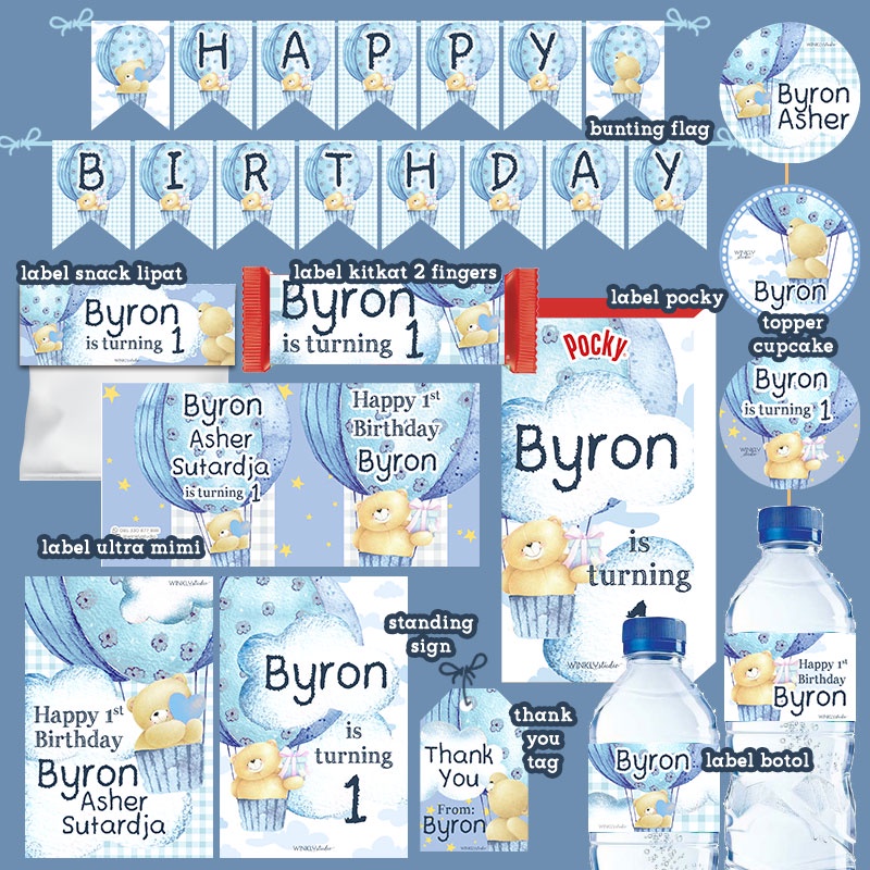 Jual BOY Birthday Dessert Table Printable / Sweet Corner Party ...