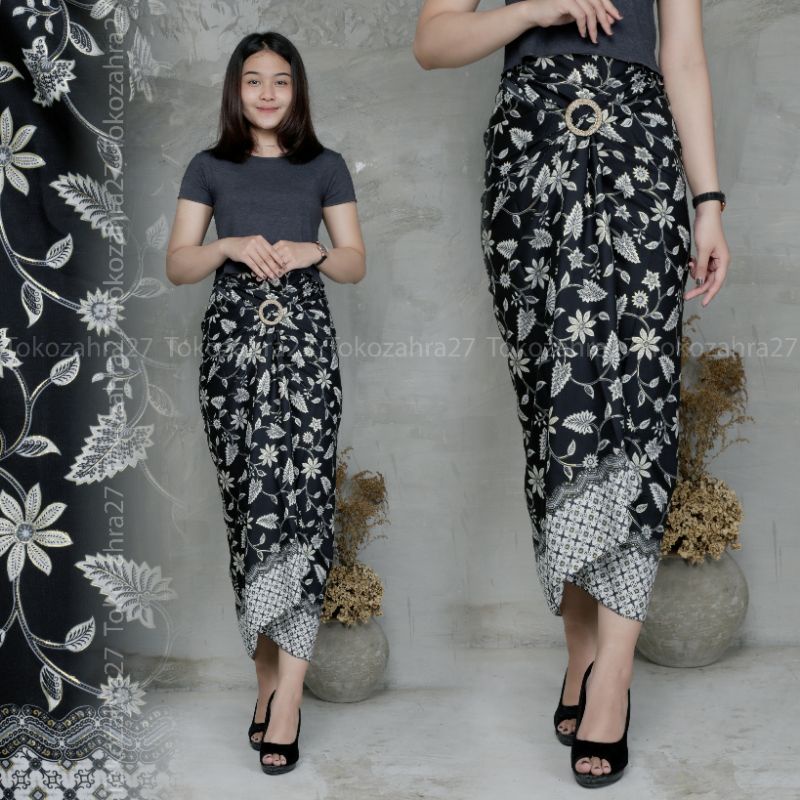 Jual Rok Kondangan Bawahan kebaya Motif Lili By Ginitop Rok Lilit/Rok ...