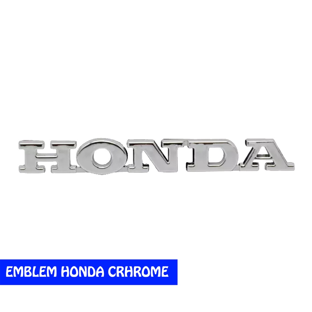 Jual Emblem Logo Tulisan HONDA Chrome Metal 14x2cm | Shopee Indonesia
