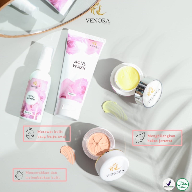 Jual VENORA SKINCARE PAKET ACNE SERIES / NORMAL SERIES / LOMINOUS ...