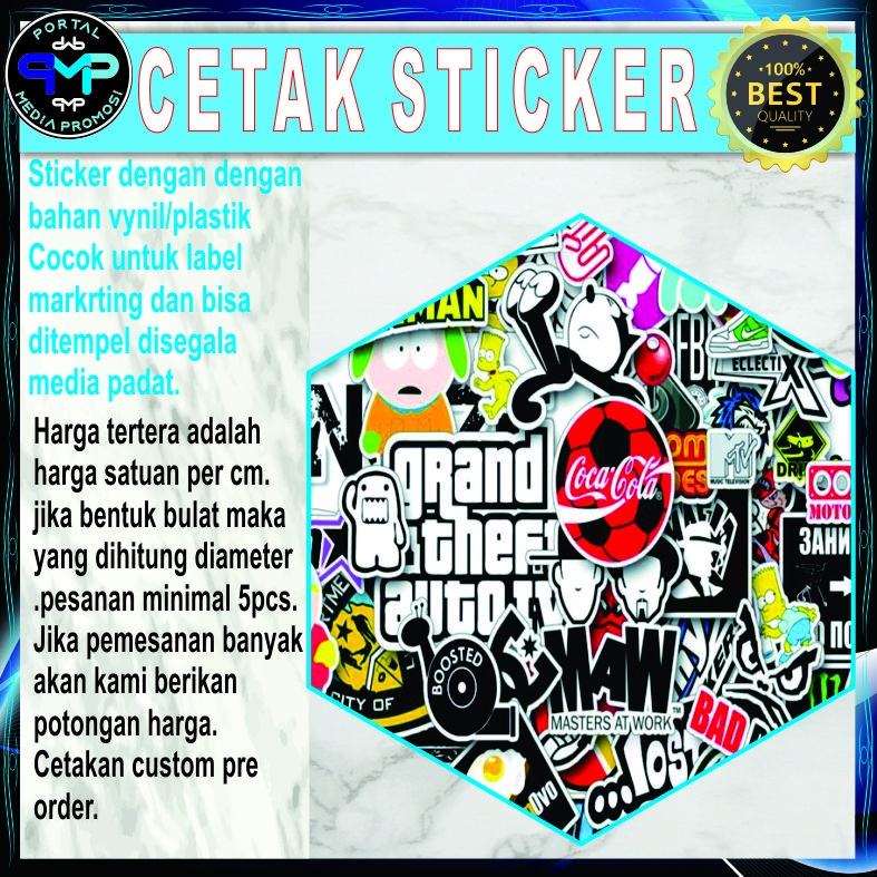 Jual STIKER LABEL, MARKETING DAN PROMOSI (100 pcs) BAHAN VINIL ...