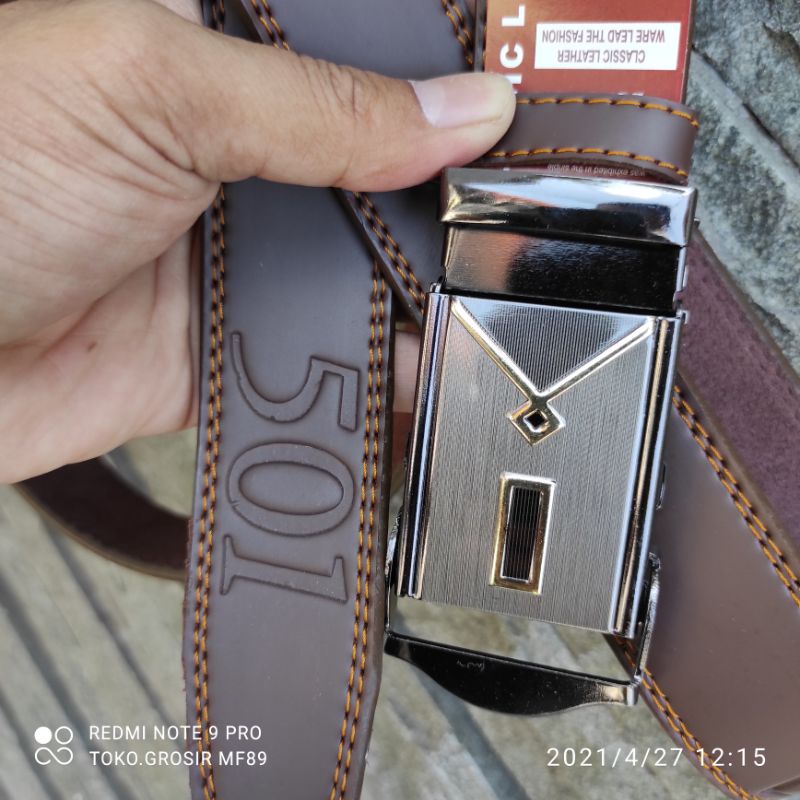 Jual S-JSL01 | Sabuk Cowok Kulit Sintetis Ikat Pinggang Pria Gesper ...