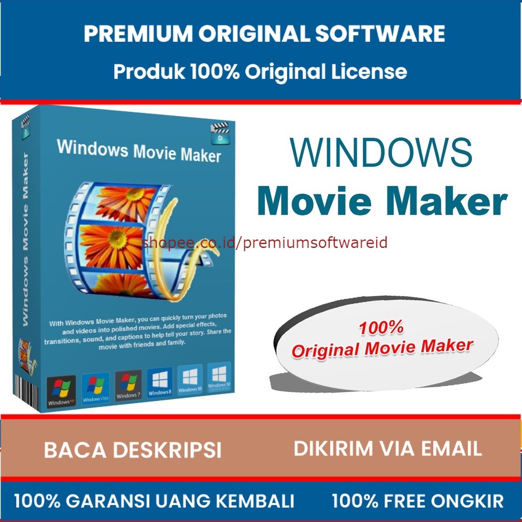 Jual Movie Maker Original - Pengeditan Video Sederhana dan Intuitif untuk Membuat dan ...