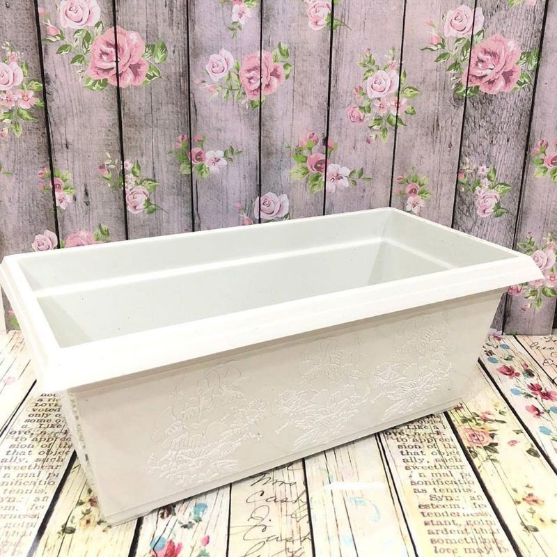 Jual Pot Bunga Petak Panjang 6655 Putih / Hitam TERBARU PROMO! | Shopee ...