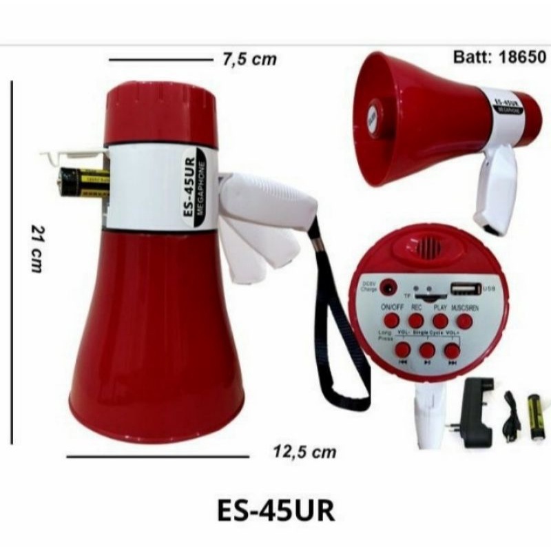 Jual Megaphone Toa Ealsem Es 45 UR BATERAI CHARGE | Shopee Indonesia