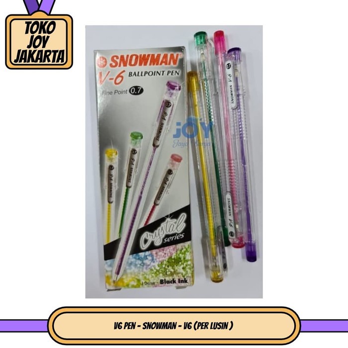 Jual V6 Pen - Snowman - V6 (Per Lusin ) / Boplen / Pulpen / ballpoint ...
