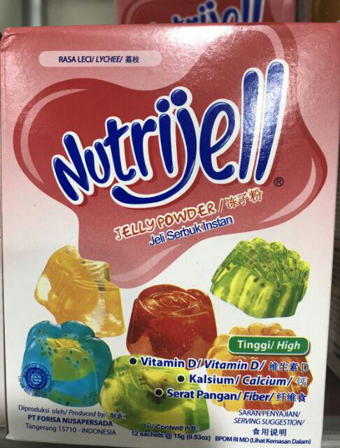 Jual Nutrijell Jelly Powder 11 Rasa 15gr Plain Cincau Melon Kelapa Muda Mangga Anggur Jeruk ...