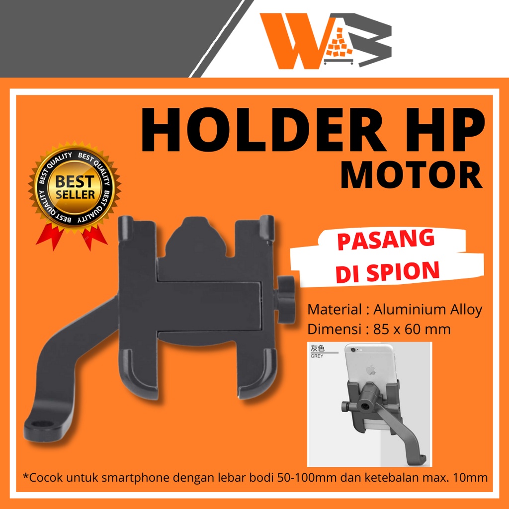 Jual COD Holder Hp Motor Besi Pegangan Hp Di Spion Stang Motor Holder ...