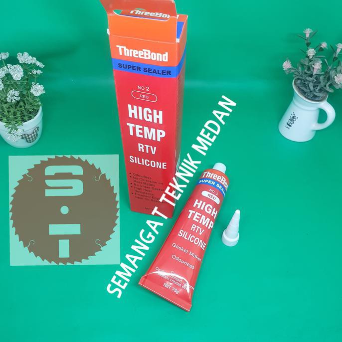 Jual Sale 75Gr Lem Rtv Cair High Temp Silicone Liquid Gasket Red Merah ...