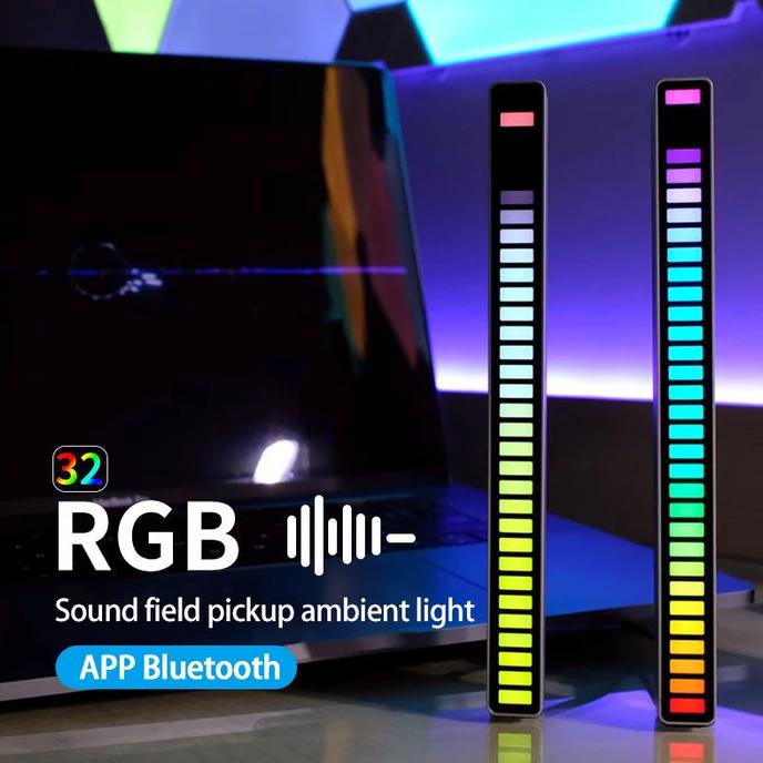 Jual led bar lampu equalizer audio spectrum sensor suara RGB music ...