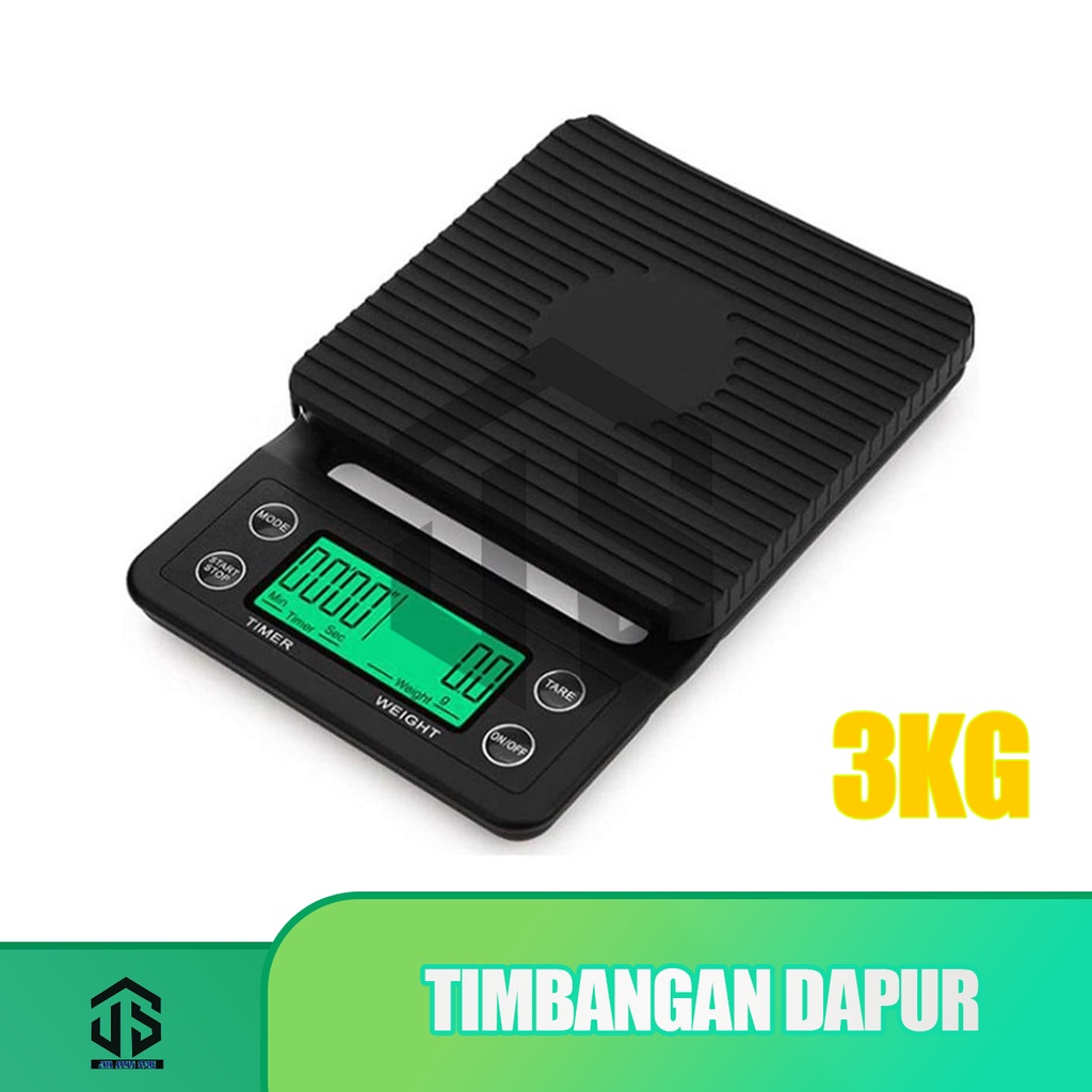 Jual TIMBANGAN DIGITAL 3Kg DENGAN TIMER + BATRAI TIMBANGAN BARISTA KOPI ...