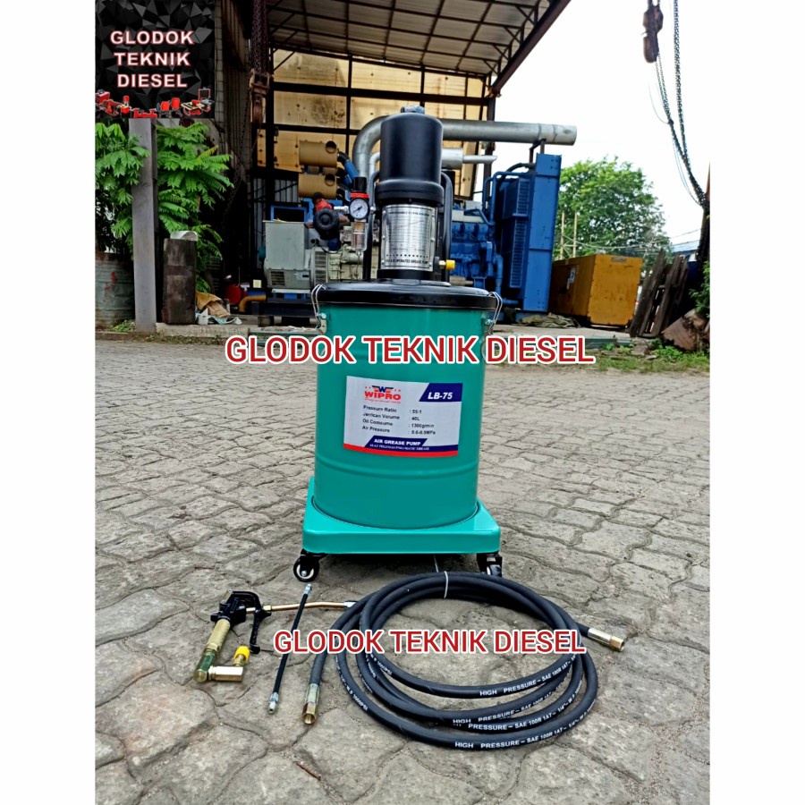 Jual Air Lubricator Grease WIPRO 40 Liter LB 75 Pompa Grease Gemuk Pump ...
