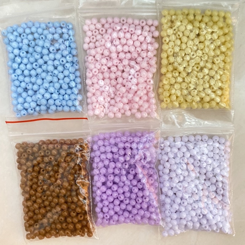 Jual 5 gr Manik-manik Mote Susu bagian ( Warna Pastel) | Shopee Indonesia