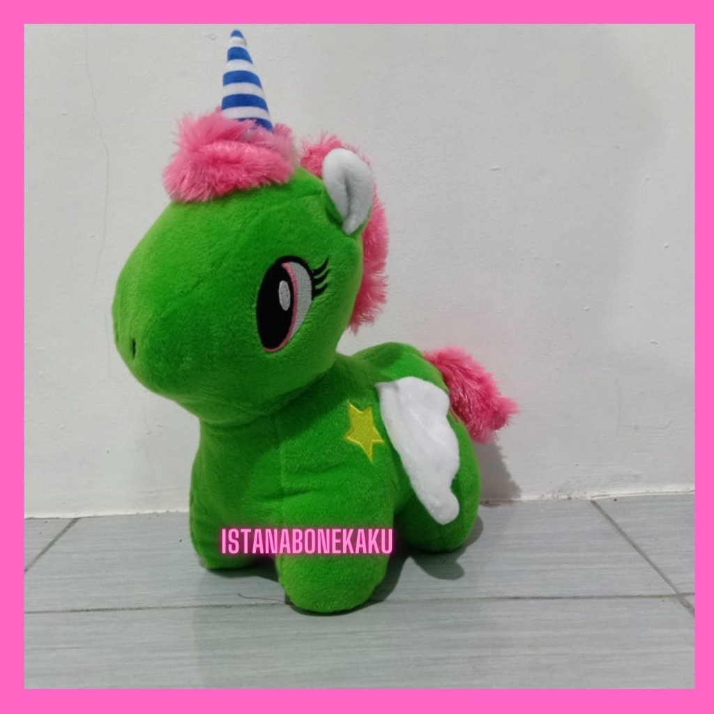 Jual Boneka Kuda Pony Unicorn Poni Bertanduk Ukuran L T: 35 cm Bahan ...
