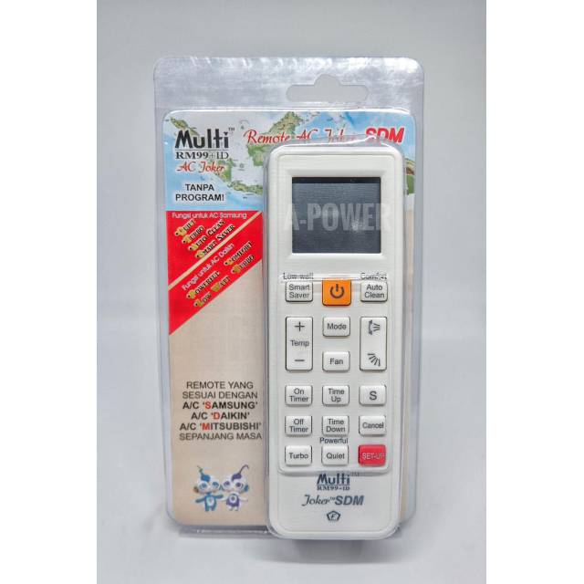 Jual Joker - Remote AC Samsung Daikin Mitsubishi | SDM (langsung pakai ...