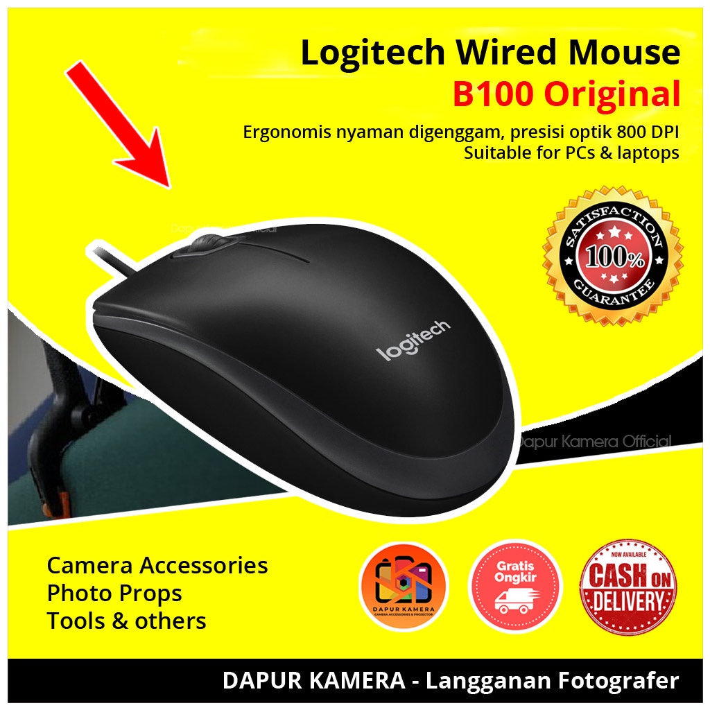 Jual Mouse Logitech Kabel Original Untuk Komputer - Laptop - Notebook ...