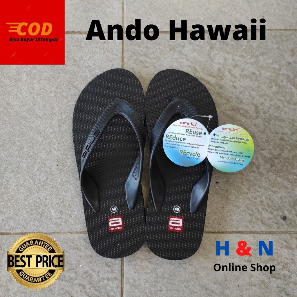 Jual Sandal ANDO HAWAII Size JUMBO 43-46 DISKON - Sandal Jepit Premium ...