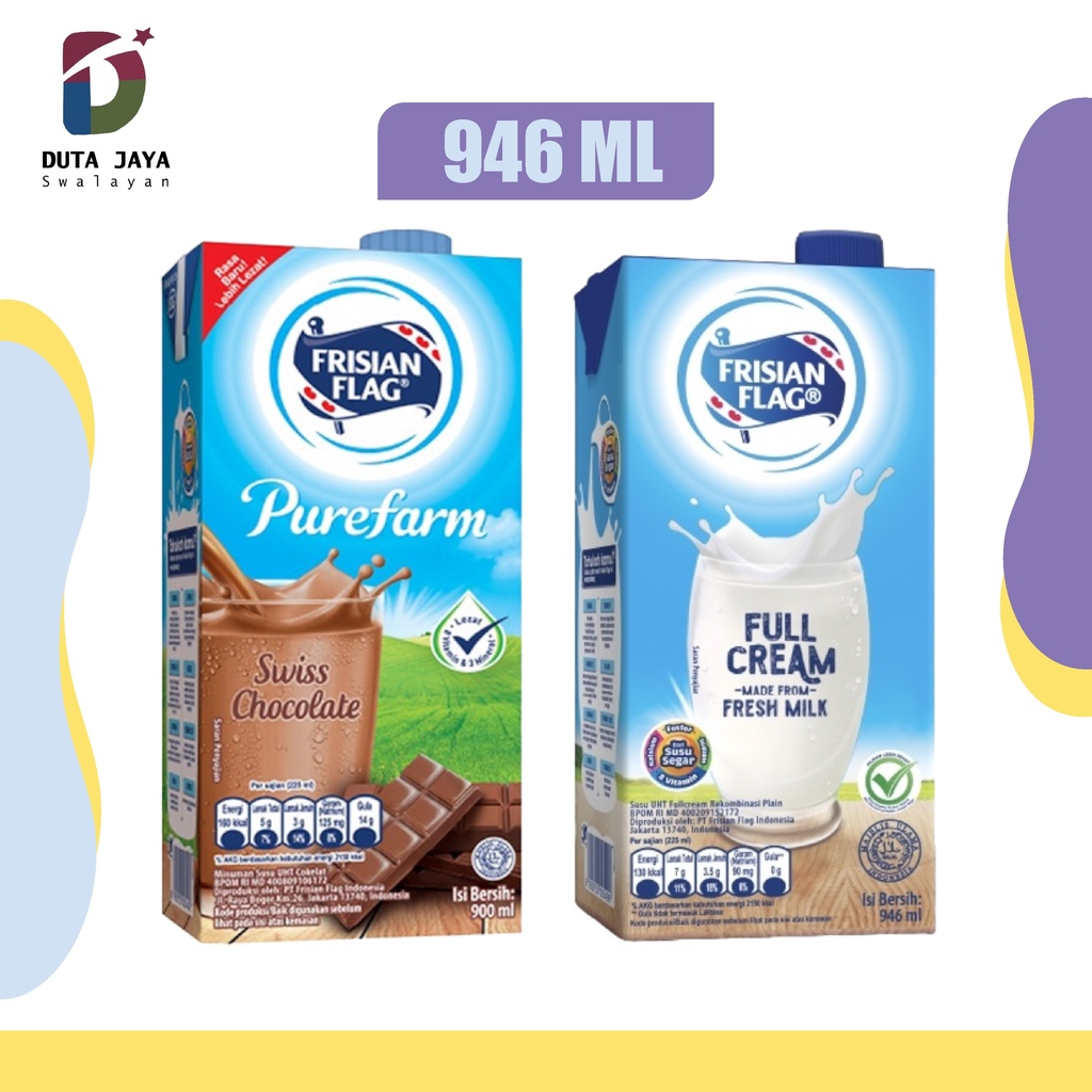 Jual Frisian Flag Susu UHT 946 ML Cokelat, Full Cream, Coconut Delight 946 ML | Shopee Indonesia