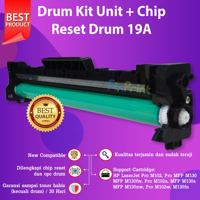 Jual Drum Kit Unit + Chip Reset Drum HP 19A CF219A 17A CF217A ...