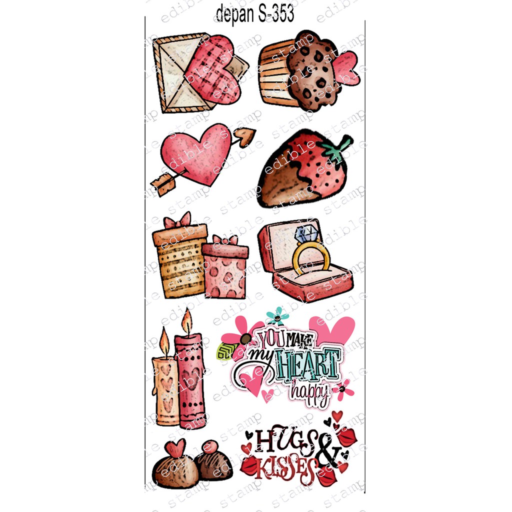 Jual Edible Stamp Stiker Makanan Edible Stiker Edible Image Edible ...
