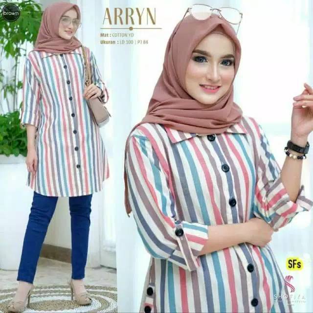 Jual DEYAN - Ailen tunik salur /tunik salur lengan panjang || AILEN TUNIK SALUR /LONG DESTY ...