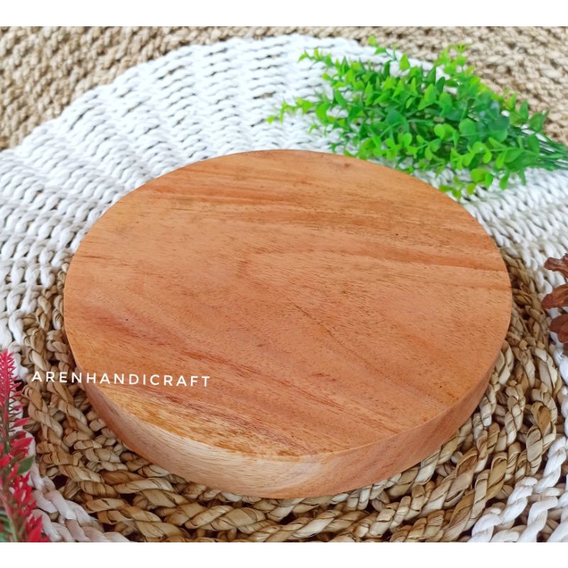 Jual ARENHANDICRAFT Talenan daging kayu mahoni 20cm | Shopee Indonesia