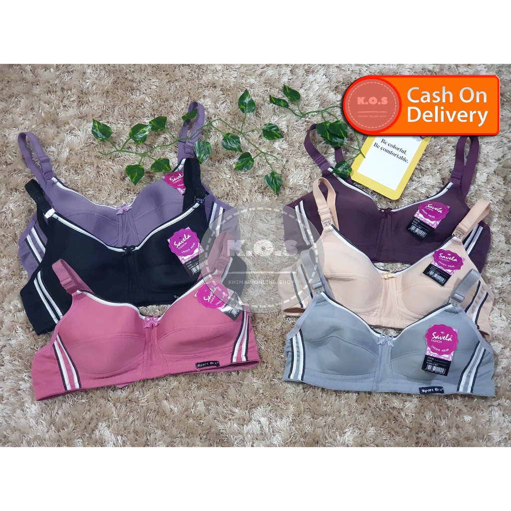 Jual sportbra remaja tanpa busa bh bra katun kombinasi lis warna size ...