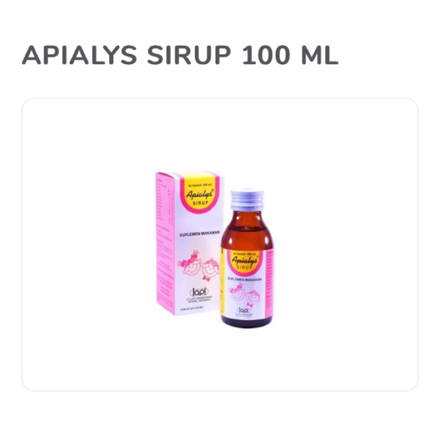 Jual APIALYS SYRUP | Shopee Indonesia