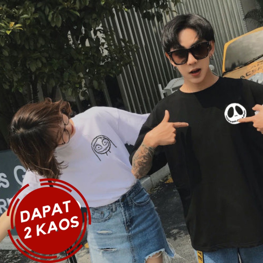 Jual JACK SALLY COUPLE KAOS PENDEK KEREN BAJU PASANGAN SIMPLE KEREN TERBARU BERKUALITAS | Shopee ...