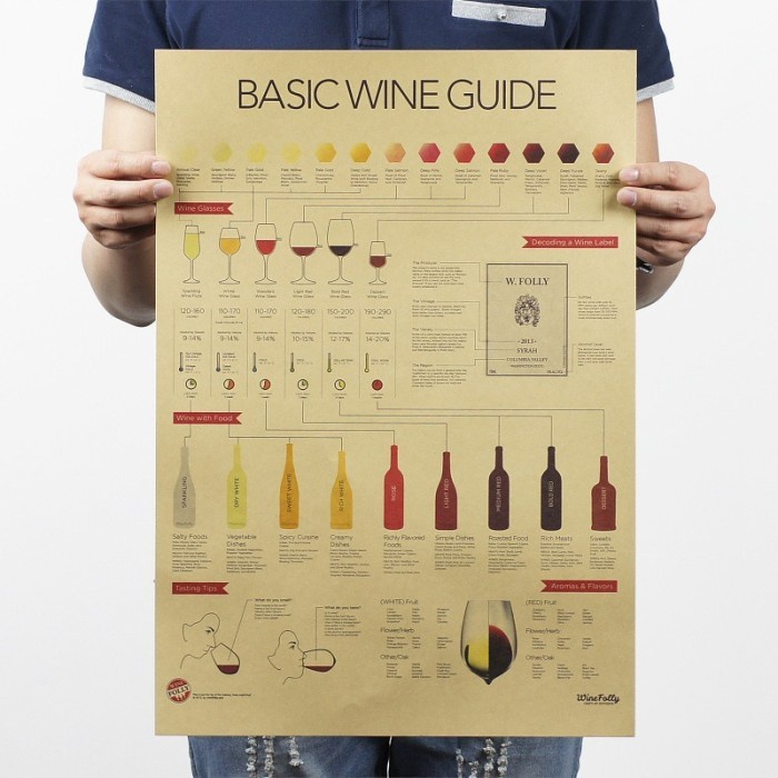 Jual Poster Dinding / Wall Poster (Basic Wine Guide) | Shopee Indonesia