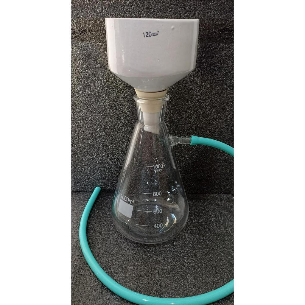 Jual Set for Vacuum Filtration Corong Funnel Buchner 120mm Plus Filter ...