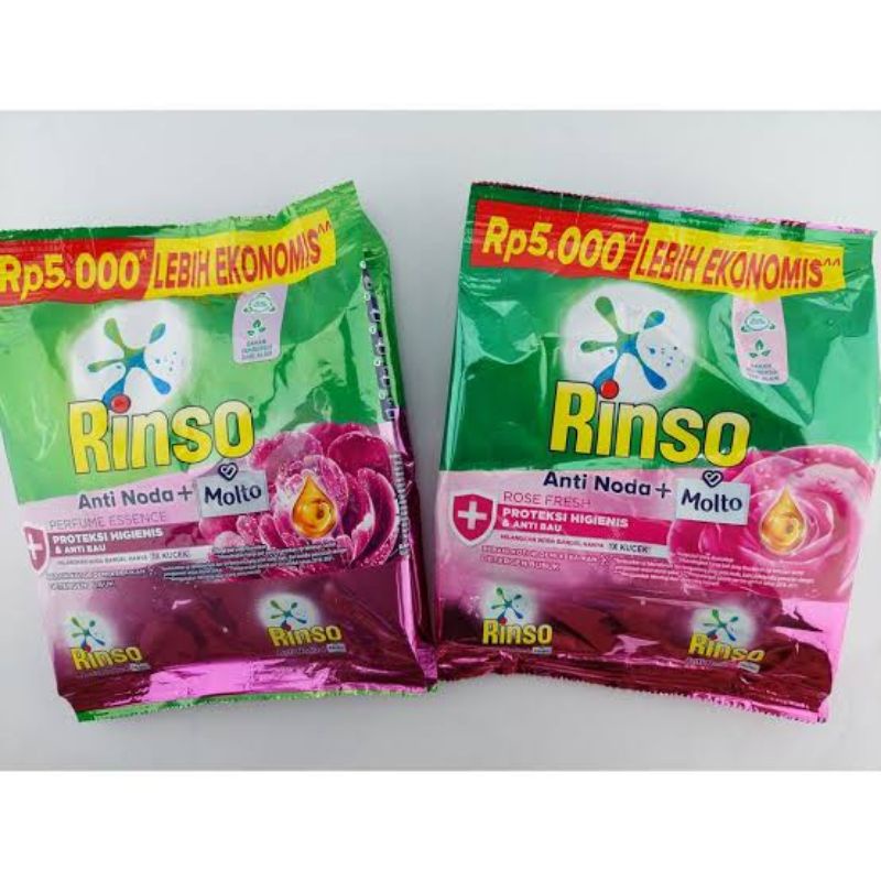 Jual Rinso Molto 5000 Detergen Bubuk Ekonomis Kemasan Detergent 215g ...