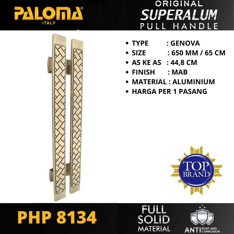 Jual PALOMA PULL HANDLE PHP 8134 GAGANG PINTU TARIKAN 65cm SUPERALUM ...