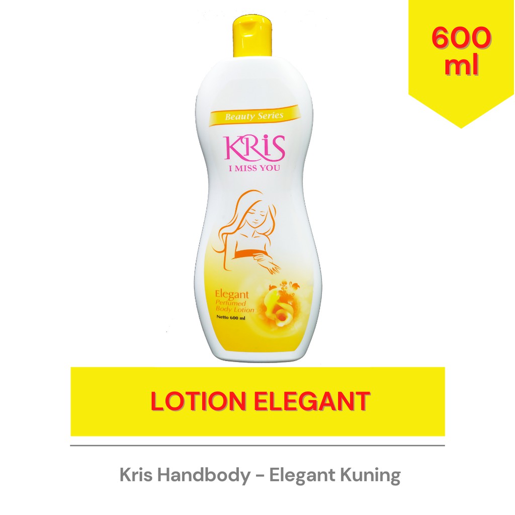 Jual Kris Handbody Lotion 600ml Elegant Kuning | Shopee Indonesia